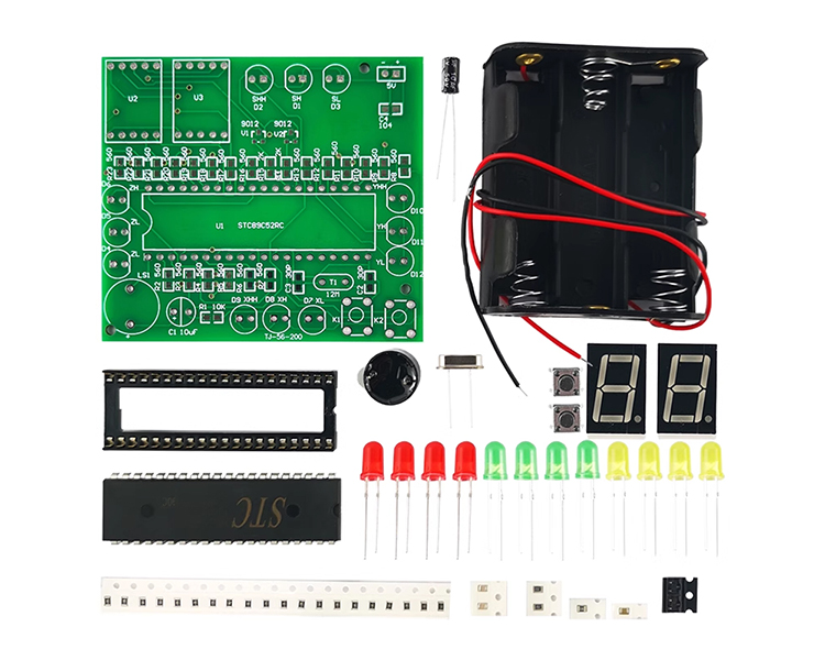 51 Single Chip Microcomputer Traffic Signal Light DIY Kit| Soldering Projects